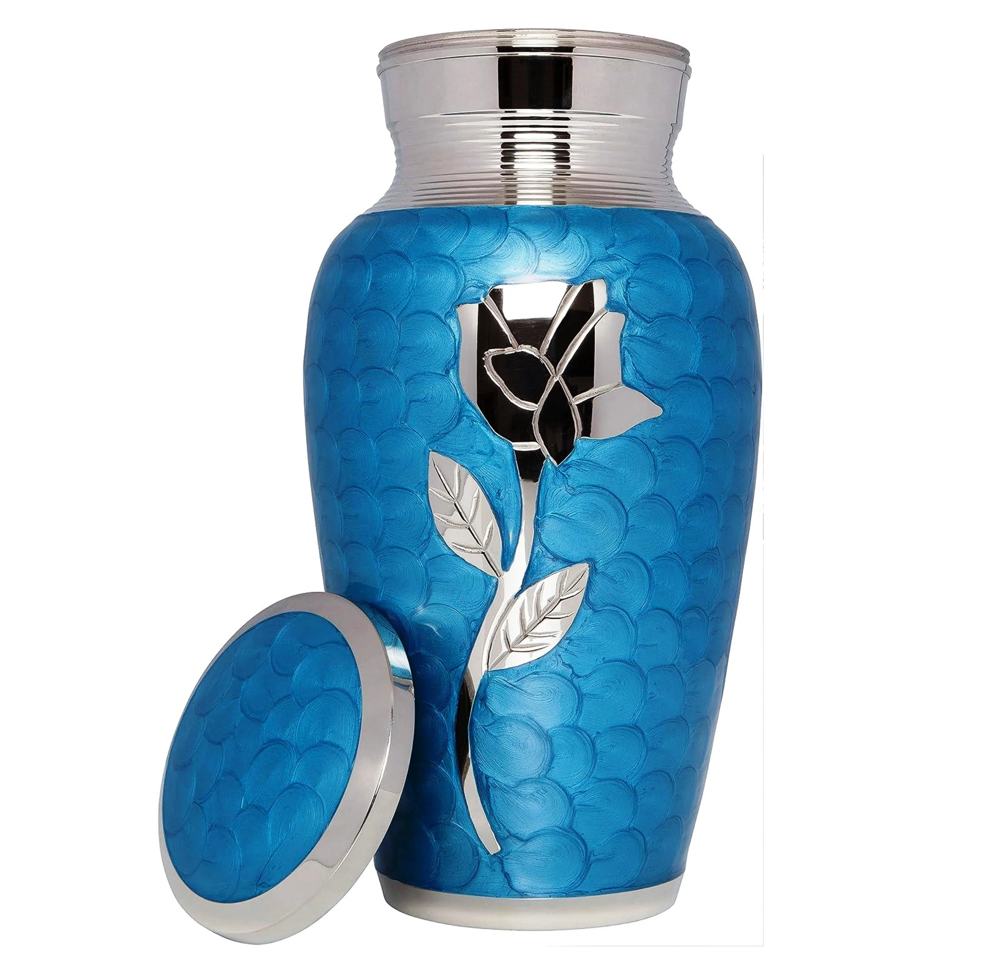 Blue Nickel Plated Brass Urn Urns Northwest Cremation Urn For Human ...