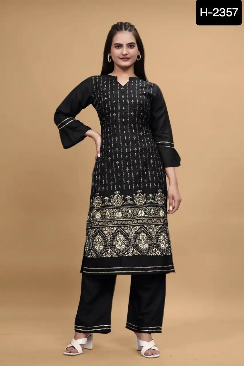 Shop Stylish Indian and Muslim Style Rayon Plazo Kurti Set