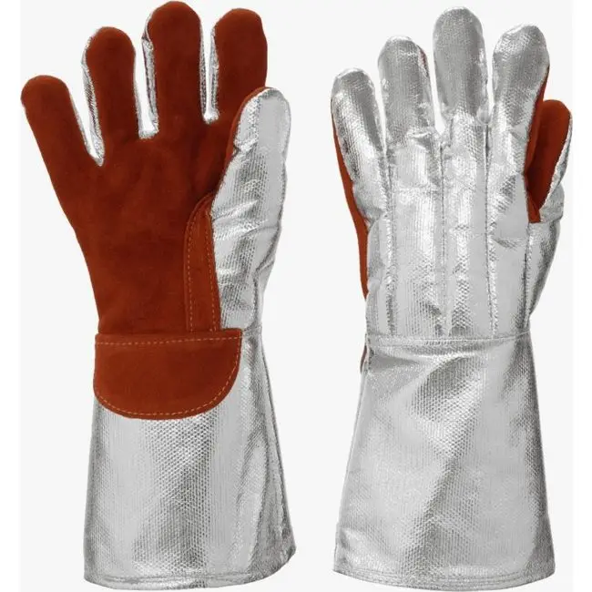 Aluminized Welding Safety Gloves High Temperature Welder Gloves Heat ...