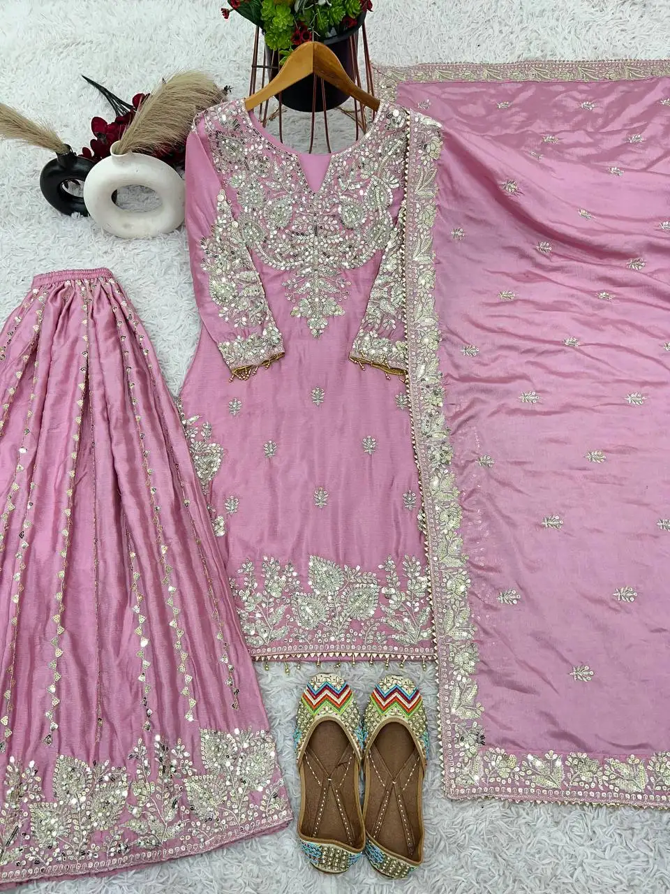 Islamic Stylish Pakistani Sharara Suit for Muslim Women with Stitched ...