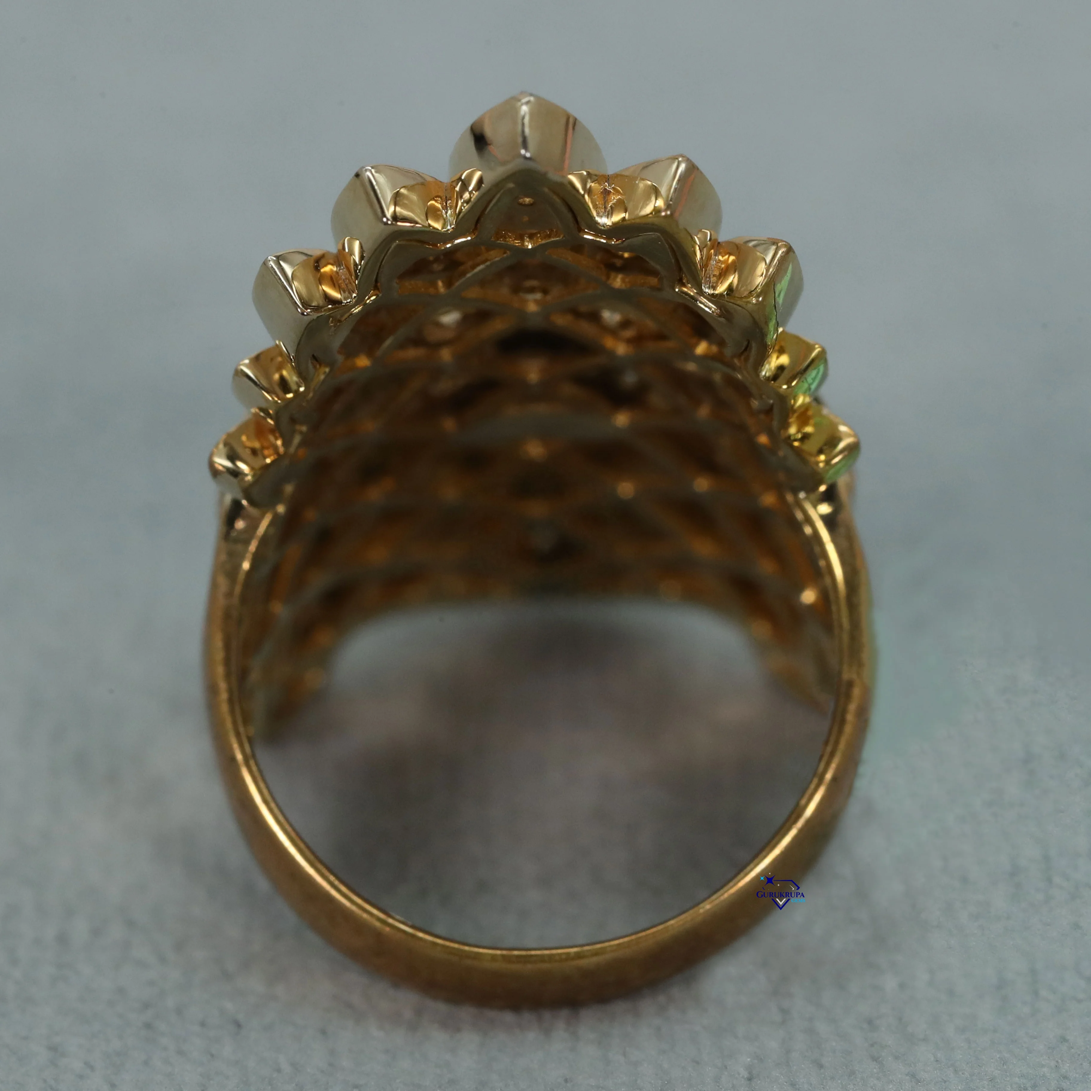 Igi Certified Men's Tempting Hip Hop Ring In 14kt Yellow Gold Lab Grown ...