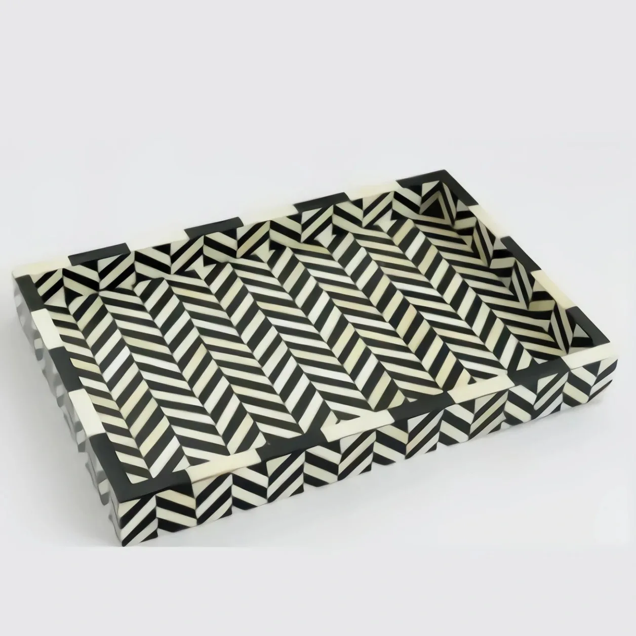 New Style Mother Of Pearl Inlay And Bone Inlay Serving Tray Floral Tray ...