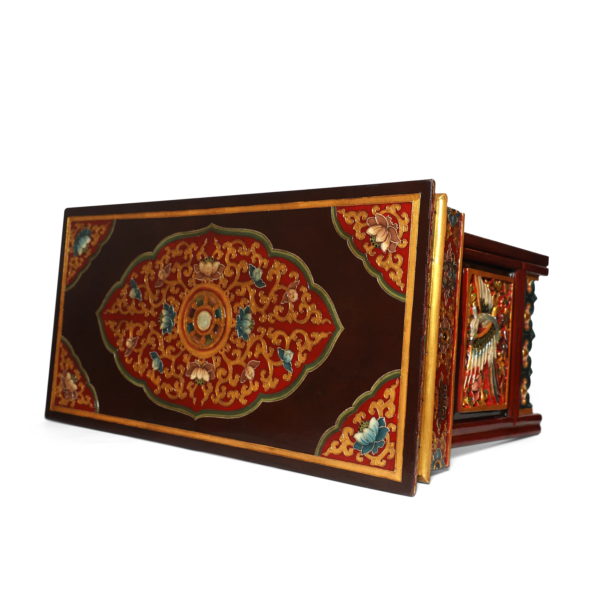 Dragon Heads & Precious Gem Of Dharma Traditional Tibetan Puja Table/hand Painted Puja Tibetan ...