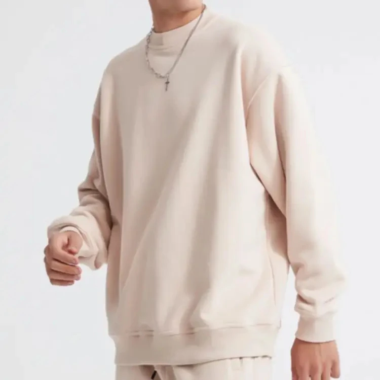 Luxury Polar Fleece Sweatshirt Blank Crew Neck Sweatshirt Mens ...