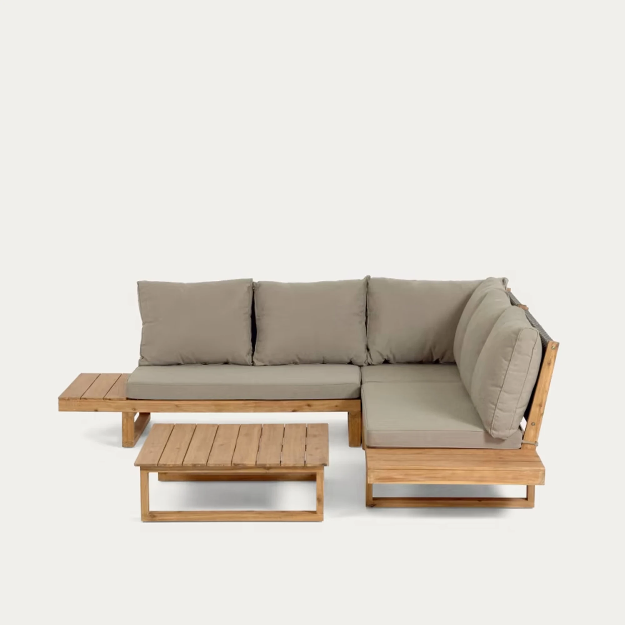 户外现代沙发套装天然柚木，带优质靠垫-jisoo - Buy 花园家具柚木餐厅家具用餐套装户外家具庭院家具花园套装户外木制花园套装,实木柚木花园套装户外沙发套l形桌椅餐具户外现代餐具,木质户外 ...