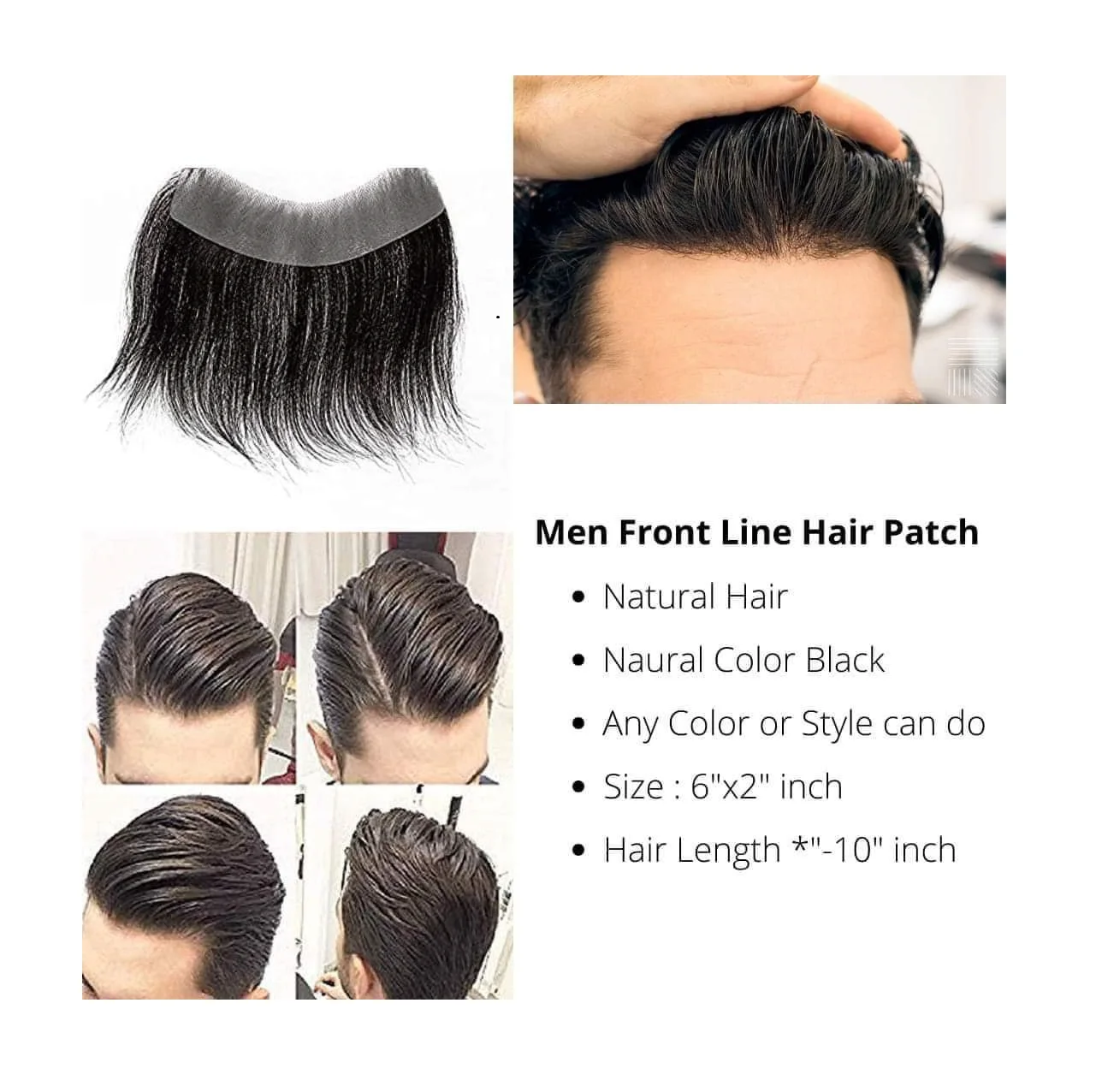 All Hand-woven Hair Patch Wigs 100% Real Human Hair Patch Men Toupee ...