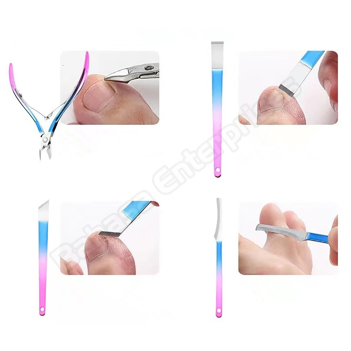 Stainless Steel Nail Clipper Set Toenail Fingernail Cutter Pedicure ...