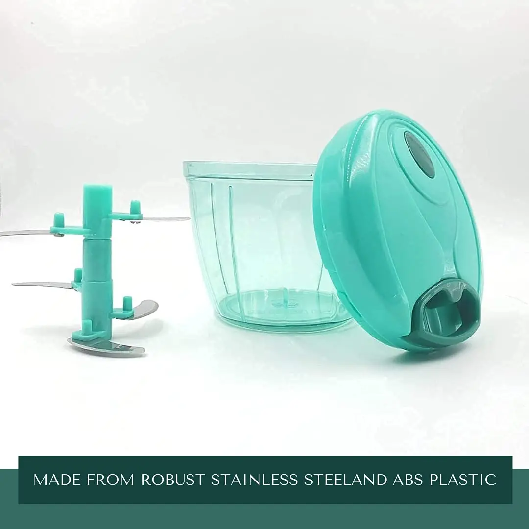 Portable Hand Pull String Vegetable Chopper Food Processor Manual ...