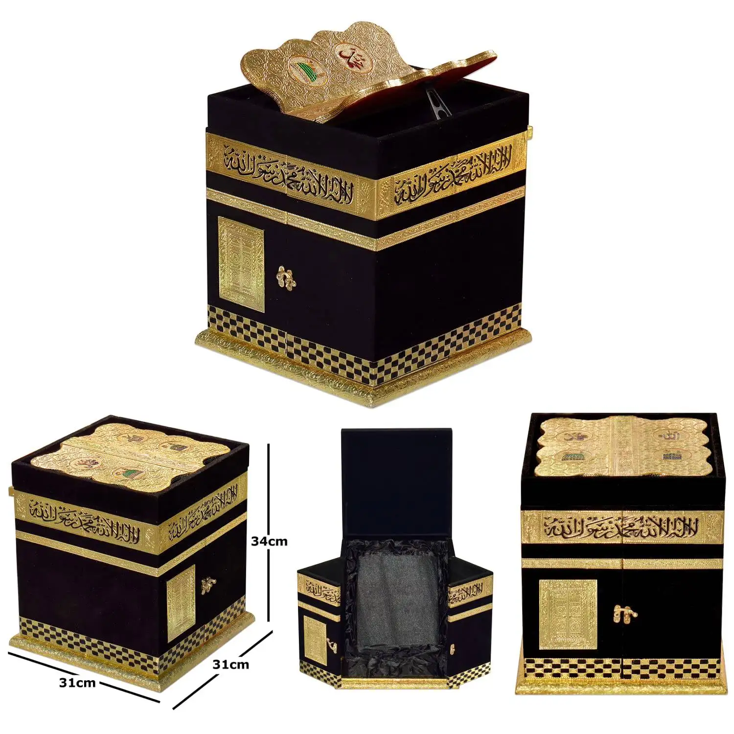 Best Islamic Pine Wooden Quran Box Kaaba Box From Makkah For Business ...
