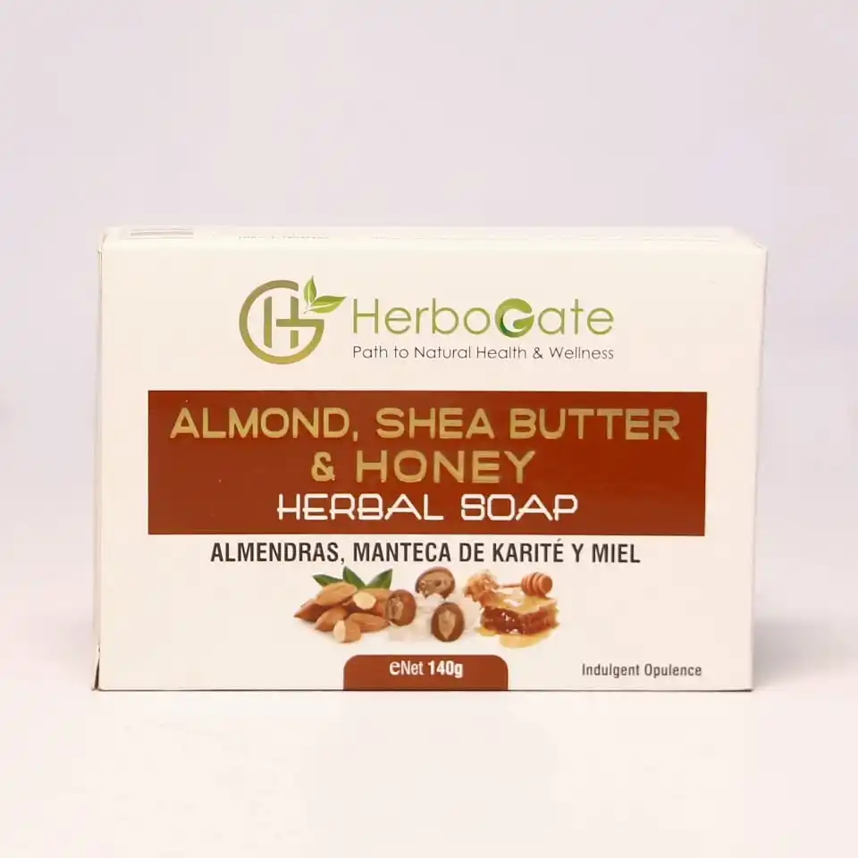 Skin-lightening Ingredients To Brighten Skin Tone Almond + Shea Butter + Honey Herbal Soap 100% ...