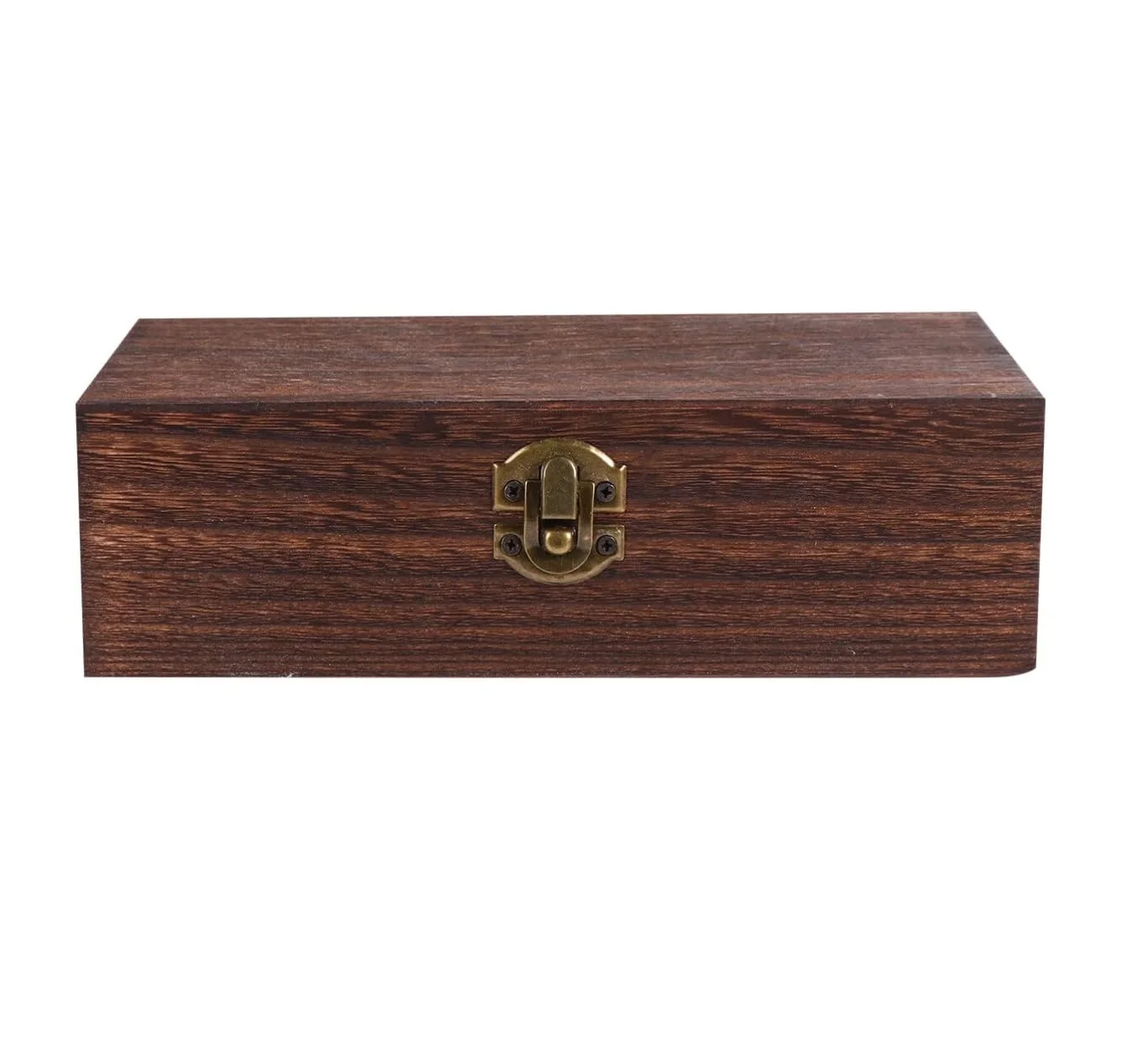 Wooden Storage Box,Vintage Wooden Treasure Box With Latch,Rectangular ...