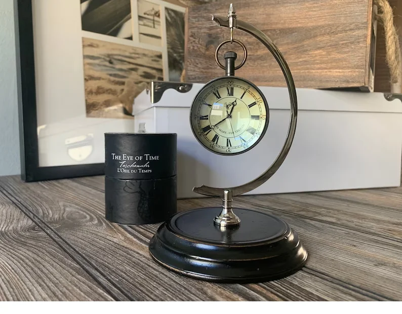 Calvin Handicraft World Time Double Face Art Deco Style Desk Clock ...