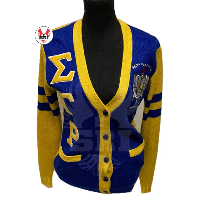 Sigma Gamma Rho Sorority Embroidered Cardigans - Warm & Stylish