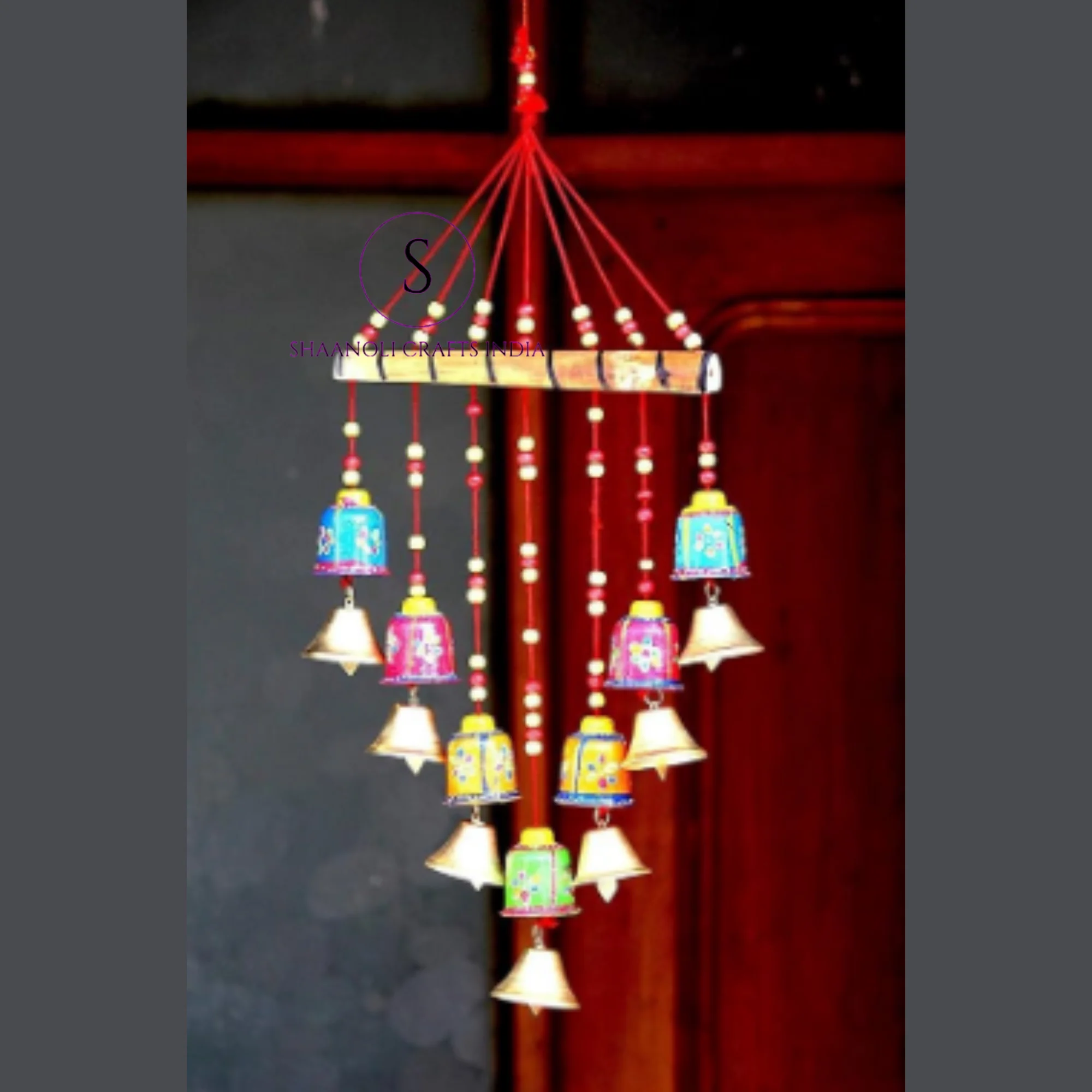 Traditional Handcrafted Bells Wall Hanging With Wooden Bells For Home ...