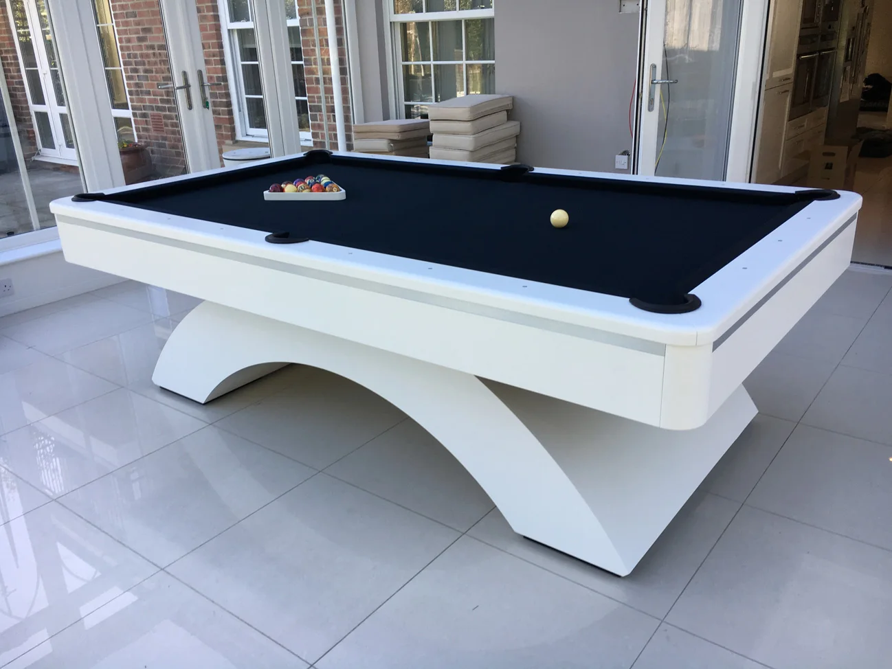 Modern Luxury Table Solid Oak Wooden Frame 8ft And 9ft 9 Ball Marble ...