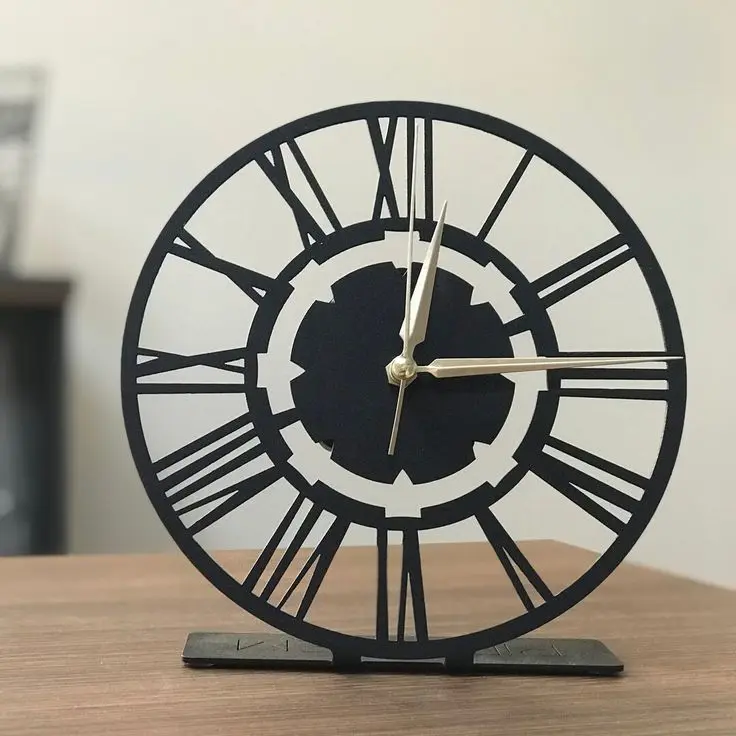 Modern Iron Square Table Clock Atomic Quartz Display Needle Type Page ...
