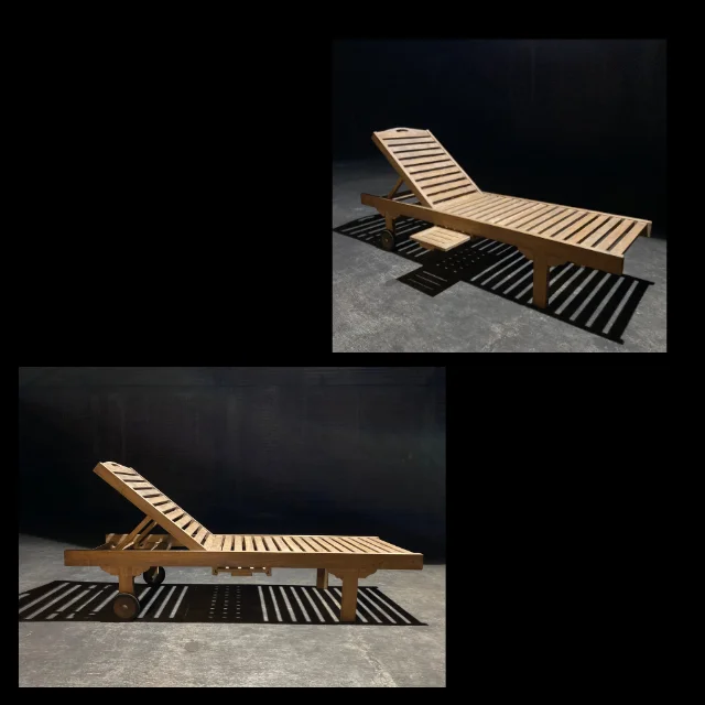 Contemporary Outdoor Wooden Garden Sun Lounger Luxury Designer Seaside ...