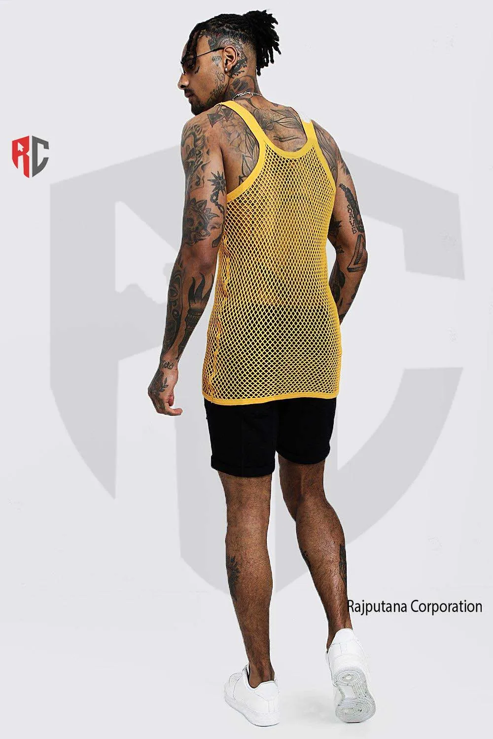 Men Sleeveless Custom Color Polyester Plain Singlet Vest \ Casual Wear ...