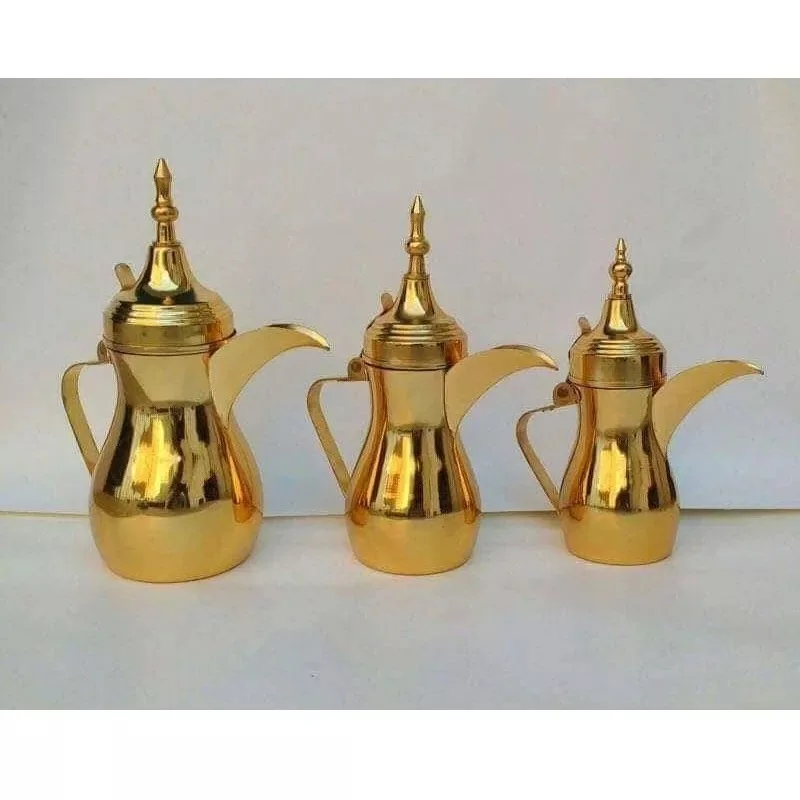 Brass Arabian Dallah Tea Coffee Pot Manufacturer Handmade Premium ...
