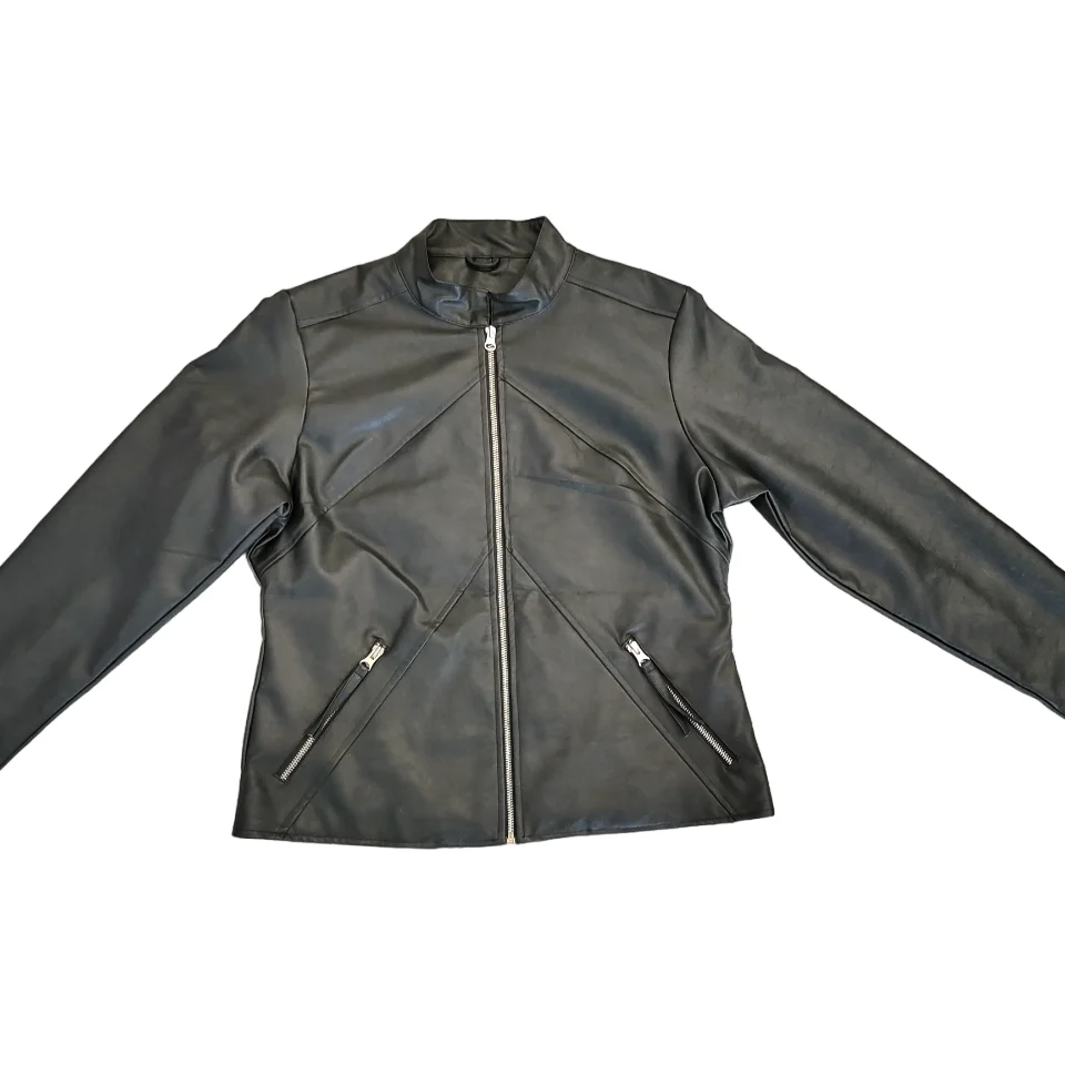 Black Color Beautiful Statement Piece Full Sleeve Jacket Zipper Pocket ...