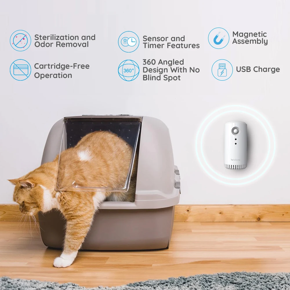 Bilicra Aura Odor Eliminator Ozone Sterilization Timer Mode Motion ...