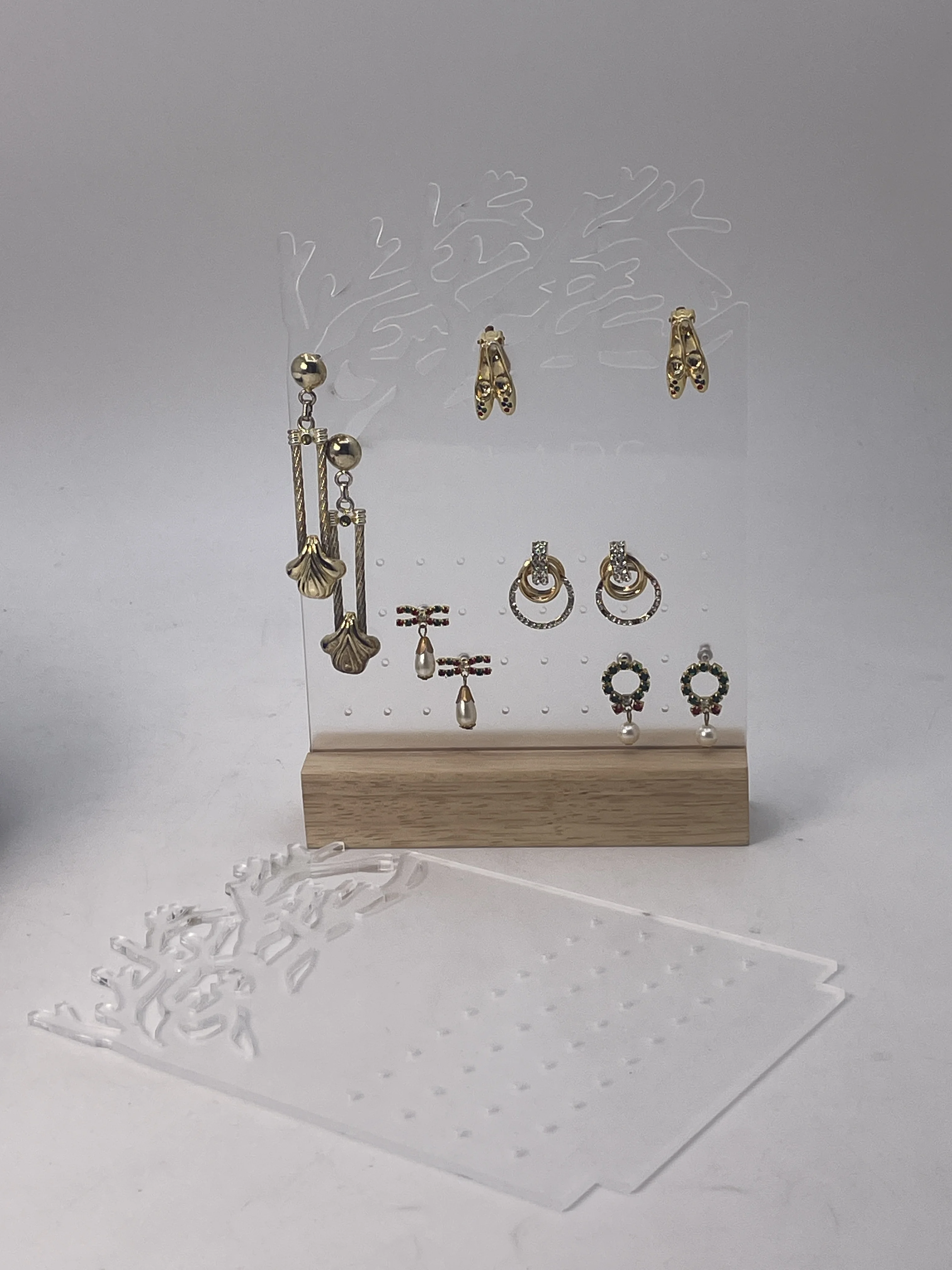 Unique Tree-Shaped Acrylic Earrings Display Stand