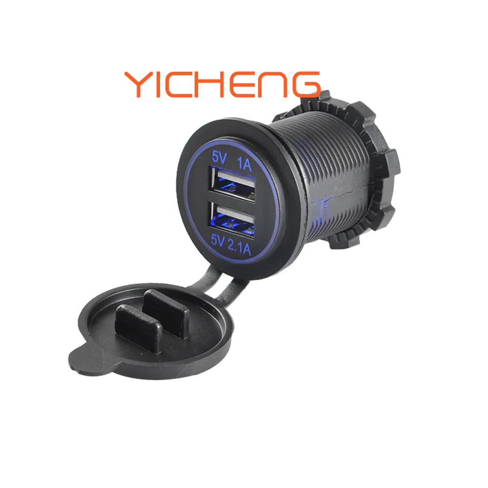 A19 3.1a Double Usb Port Charger 12 Volt Usb Socket For 12v - 24v ...