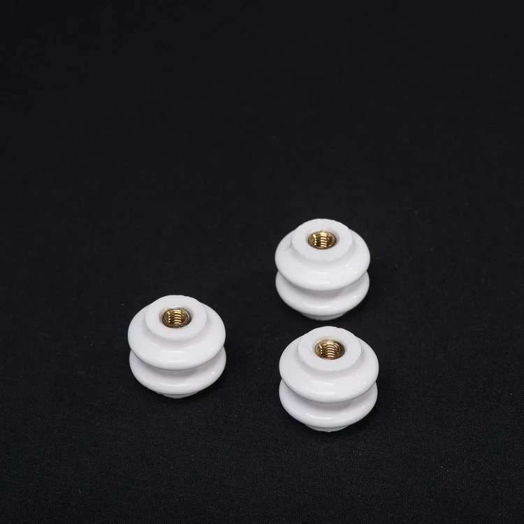 Ceramic High Voltage Electrical Insulator With Threaded Brass Insert ...