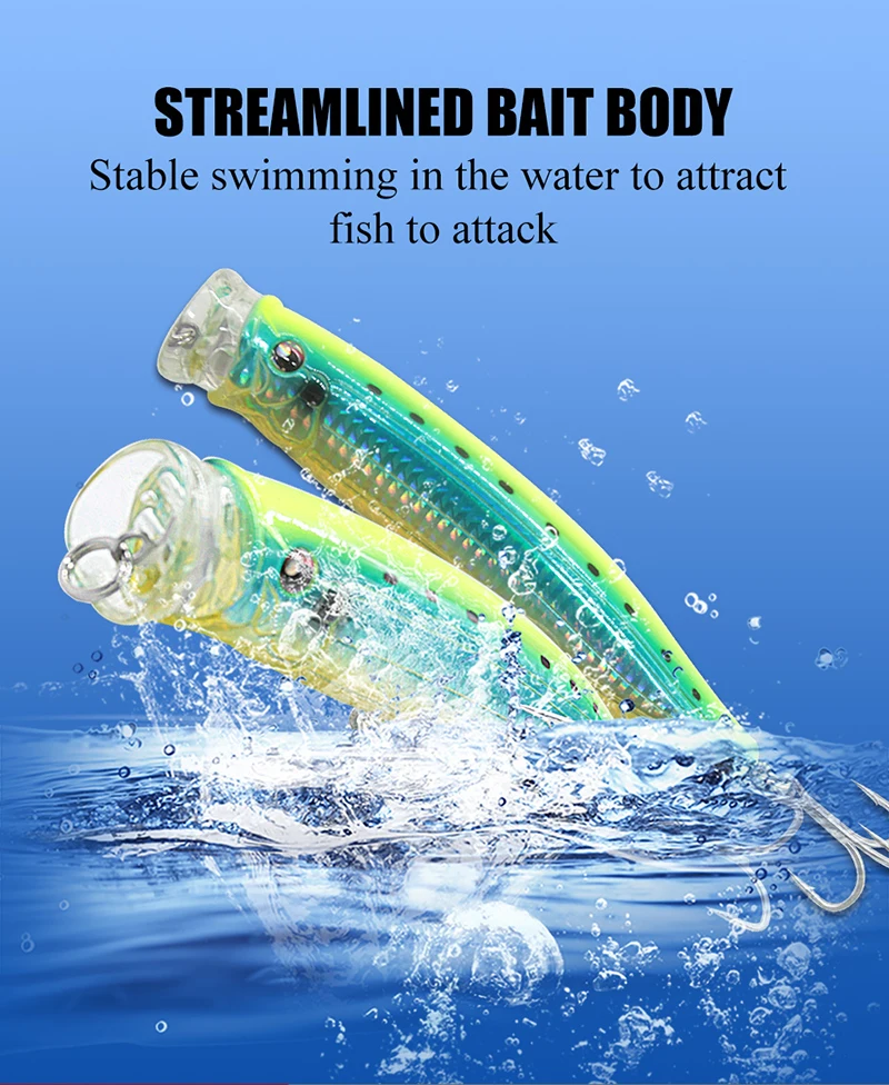 Topwater Big Popper Lure 150mm 58g High Quality Hot Model Floating ...