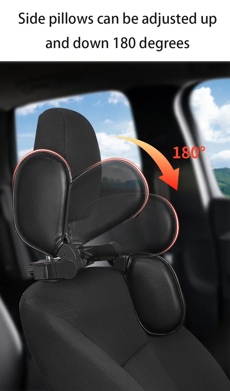 Car Side Headrests for Long Distance Travel - Universal