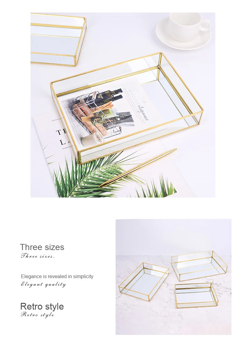 Modern Glass Storage Tray For Aromatherapy & Jewelry - Multifunctional