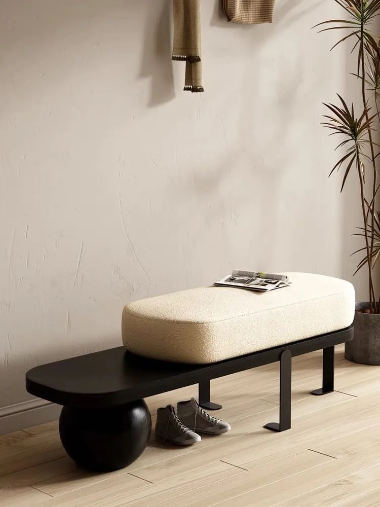 Japanese Nordic Creative Personality Long Bench Solid Wood Shoe Stool ...