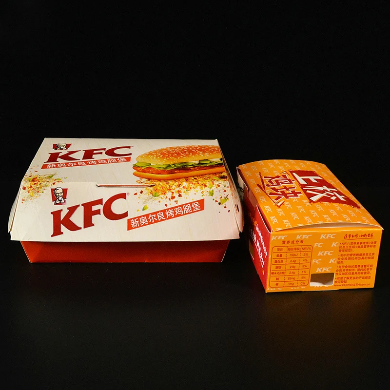 Custom Logo Printed Disposable Foldable Paper Burger Box - Buy Kfc ...