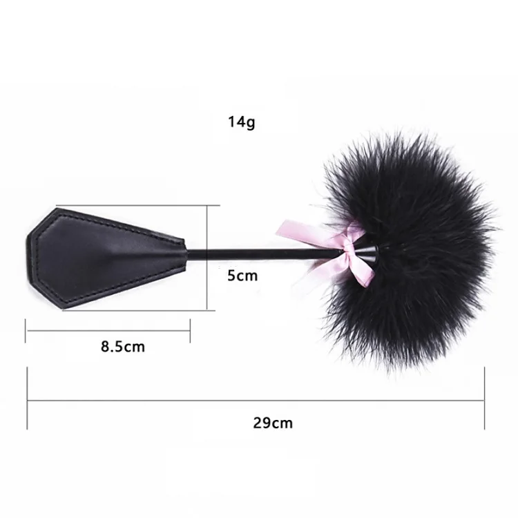 BDSM Bondage Flirting Mini Feather Tickler with PU Spanker