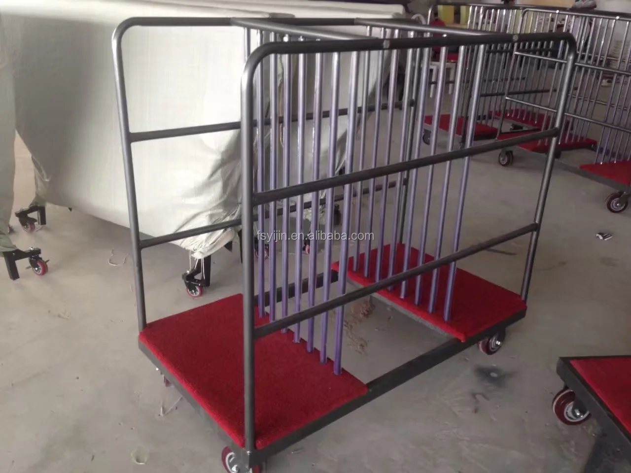 Hotel Restaurant Metal Frame With Carpet Lazy Susan Trolley Turntable ...