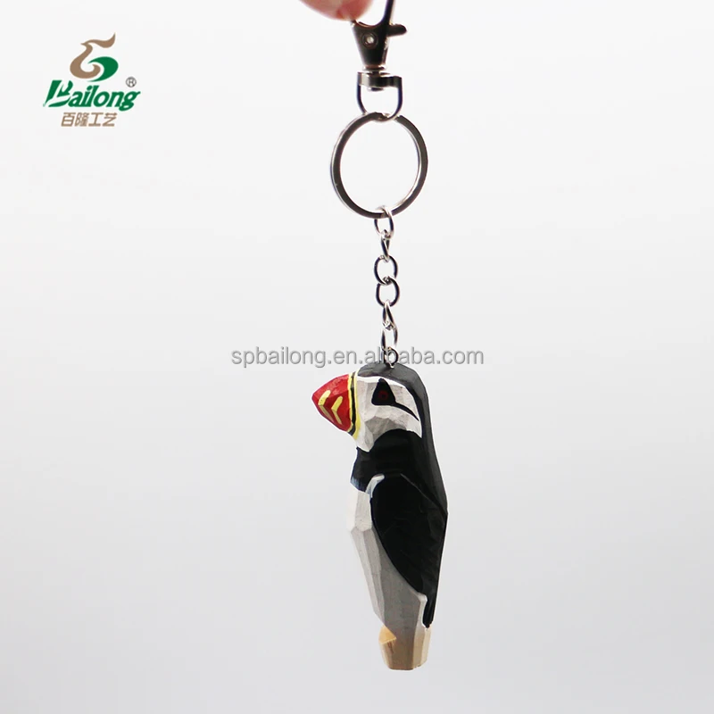 Handmade Wood Puffin Craft Tourist Souvenir Gift Carved Whistle Wood ...