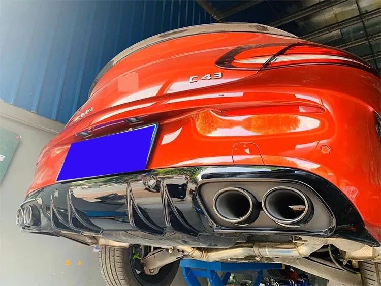 2019 C Class W205 C43 Diffuser and Muffler Tips for C200 C300