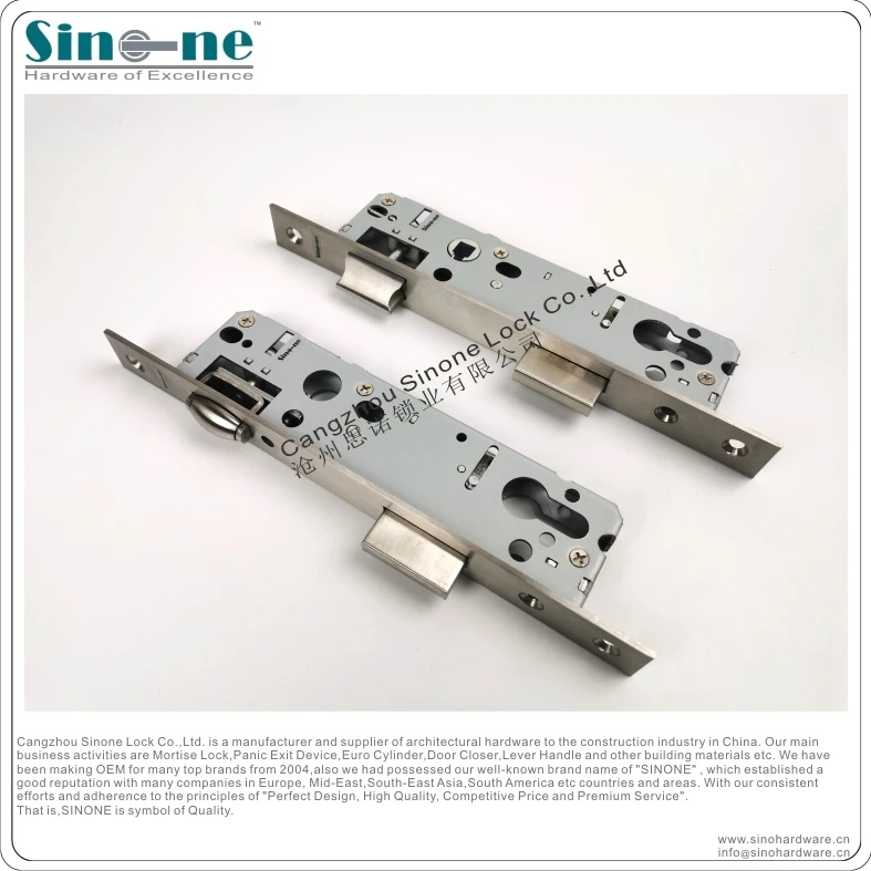 MORTISE NARROW ROLLER LOCK 85 92MM Fire Door Lock Stile Long Throw Deadlock