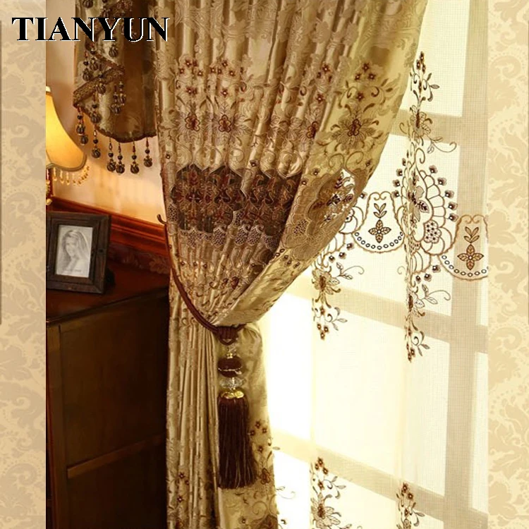 Turkish Curtains Ready Made European Window Velvet Patch Embroidered ...