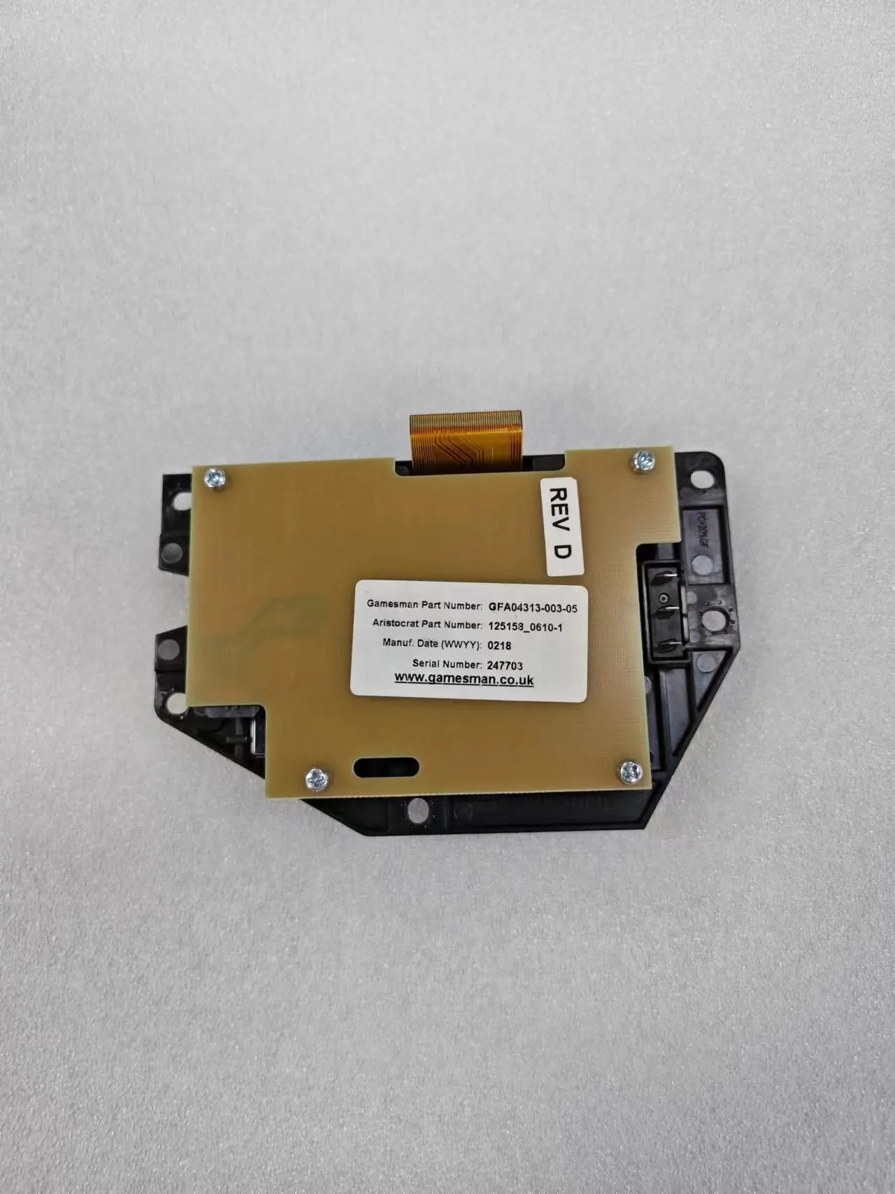 Aristocrat Helix Mk8 LCD Button Panel Gamesman Part GFA03668-002 ...