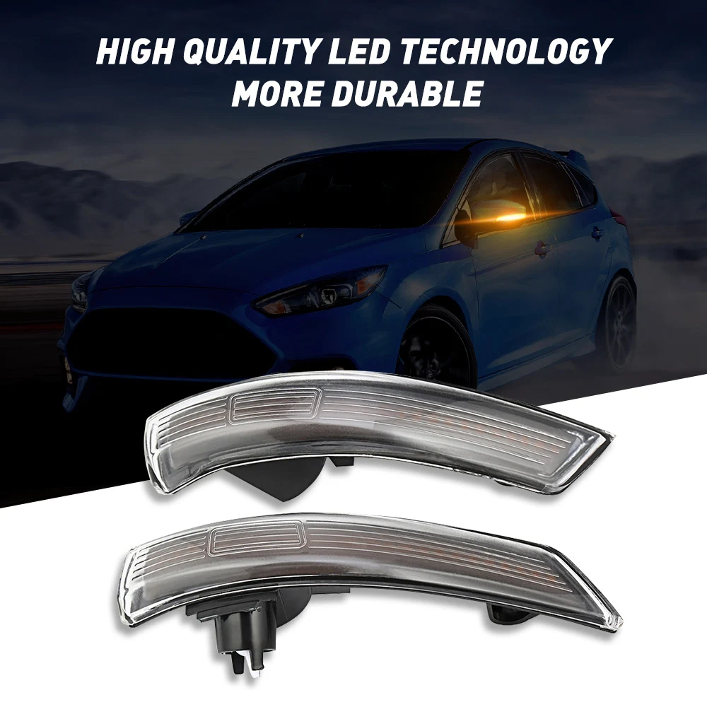 Adt Led Side Wing Rearview Mirror Indicator Blinker Sequential Light For Flesta Dynamic Turn ...