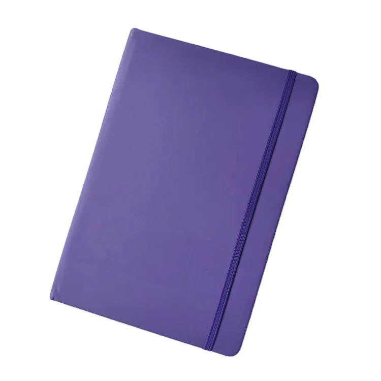 A5 Purple Pu Leather Hardcover Notebook With Elastic Band - Buy Pink ...