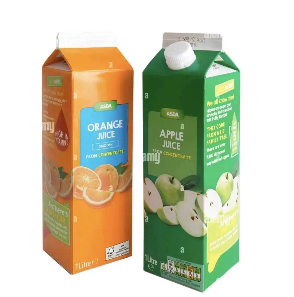 Customizable Fruit Juice Milk Box Packaging - 200ml to 1000ml