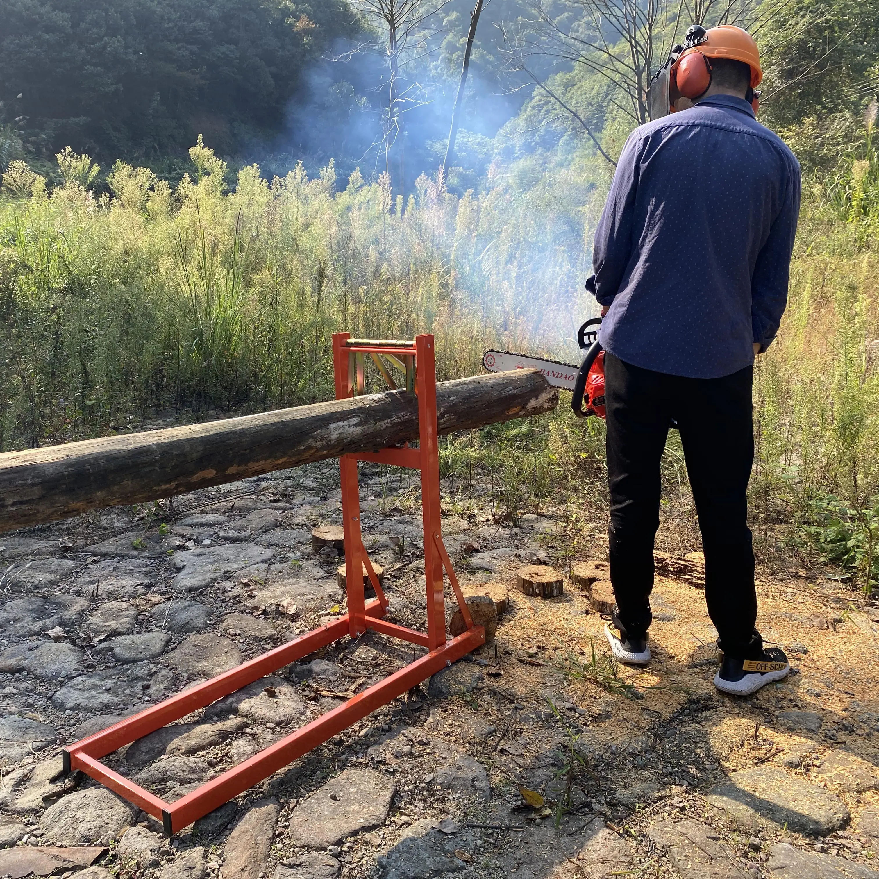 Log Jaws Stand Saw Horse Woodworking Benches - Durable & Versatile