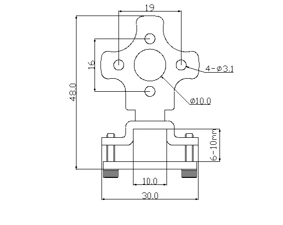Metal Alloy Composite L Stick Motor Mount 20mm Strong And Lightweight ...
