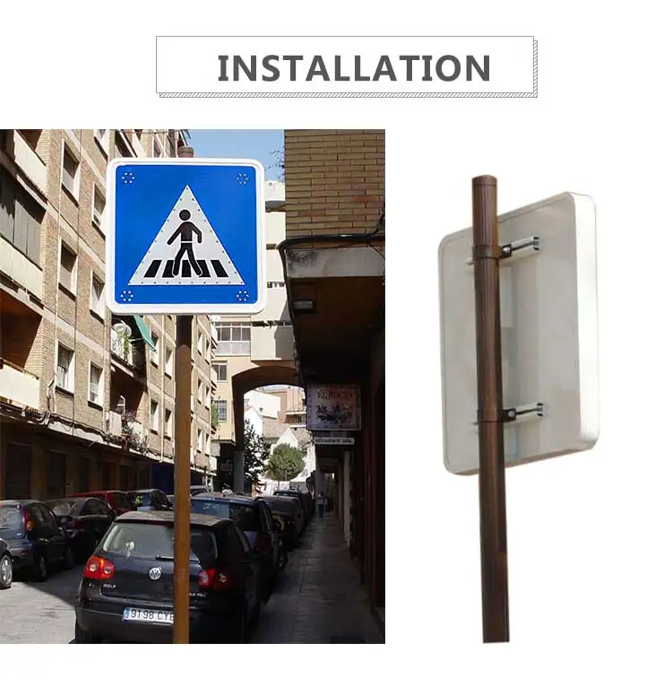 Pedestrian Crossing LED Strobe Lighting - Solar Safety Signs