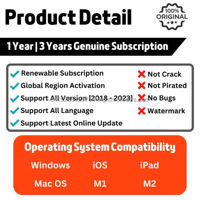 24/7 Online Genuine License Key Autodesk Autocad Subscription 2024/2023 ...