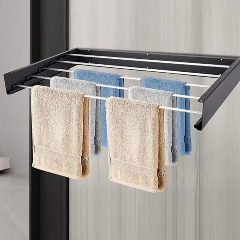Wall Mounted Metal Folding Cloth Drying Rack - Buy Cloth Rack wall ...