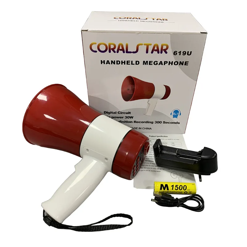 Bullhorn Megaphone Loudspeaker For Cheerleader Anddriving Bt U Disk ...