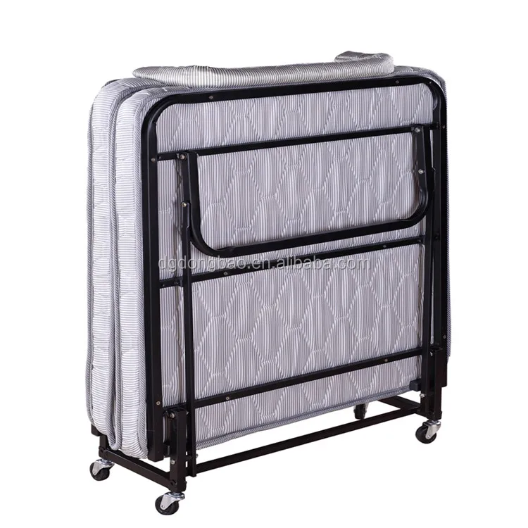 Fold up Metal Bed - Portable Foldable Extra Rollaway Bed